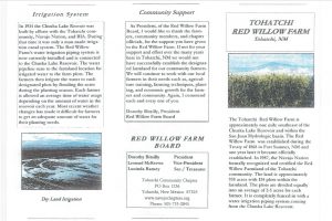 Red Willow Farm Board | Tohatchi